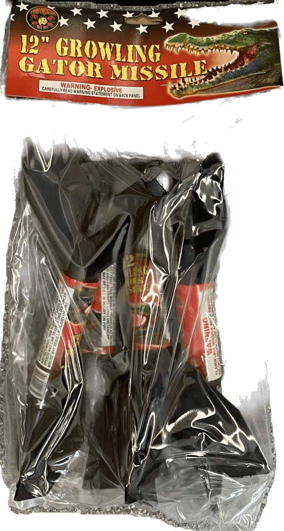 Wisconsin Fireworks Store 12" growling gator missile, Uncle Sam's Fireworks
