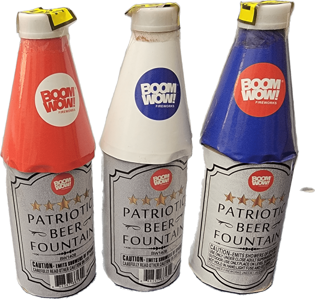 Wisconsin Fireworks Store Patriotic Beer Fountain, Uncle Sam's Fireworks