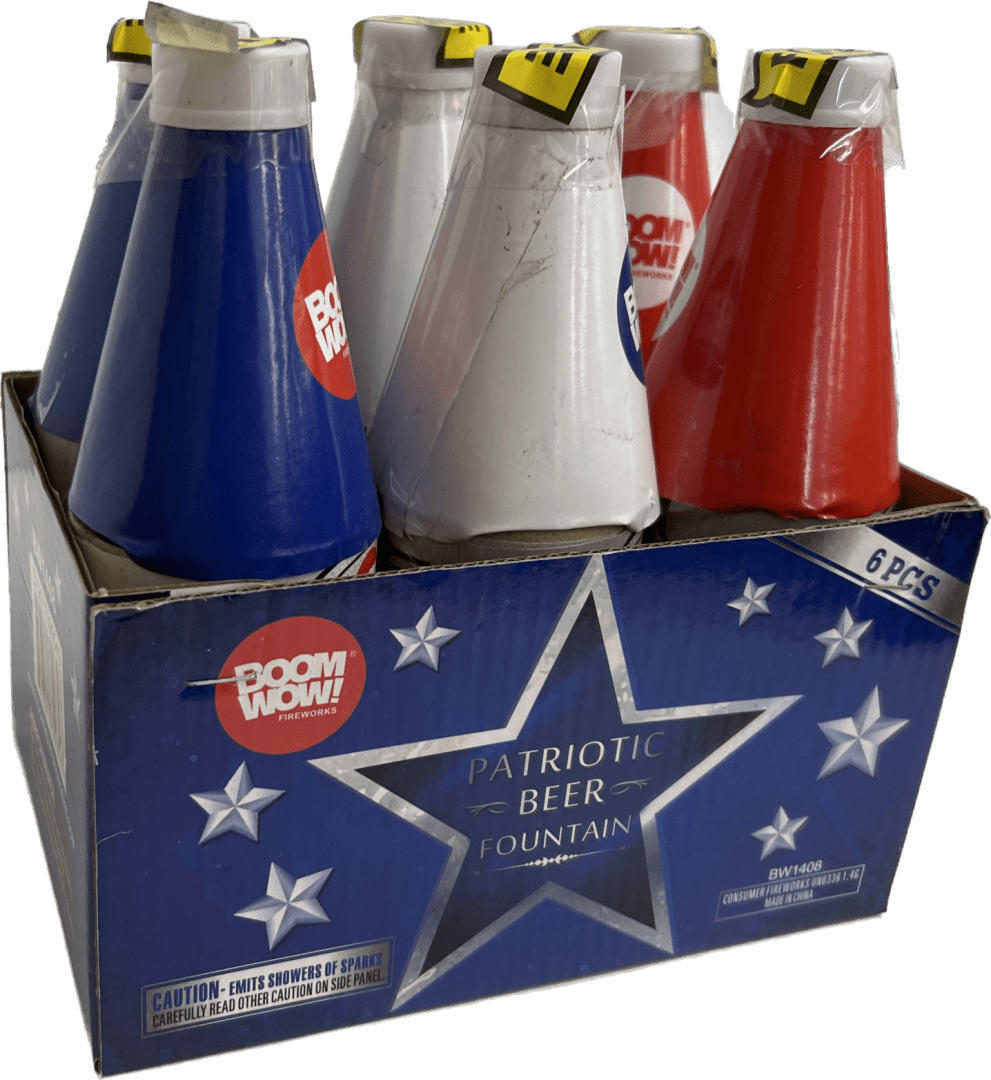 Wisconsin Fireworks Store Patriotic Beer Fountain, Uncle Sam's Fireworks