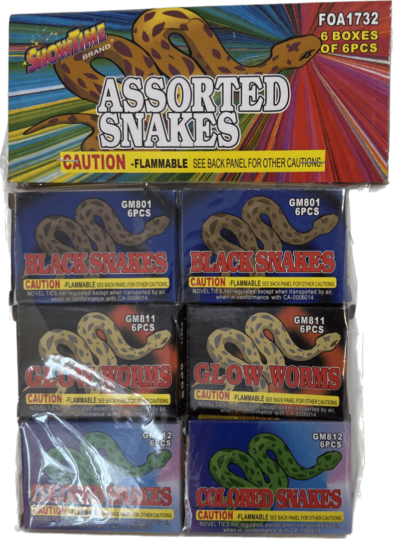 Wisconsin Fireworks Store Snakes Assorted, Uncle Sam's Fireworks